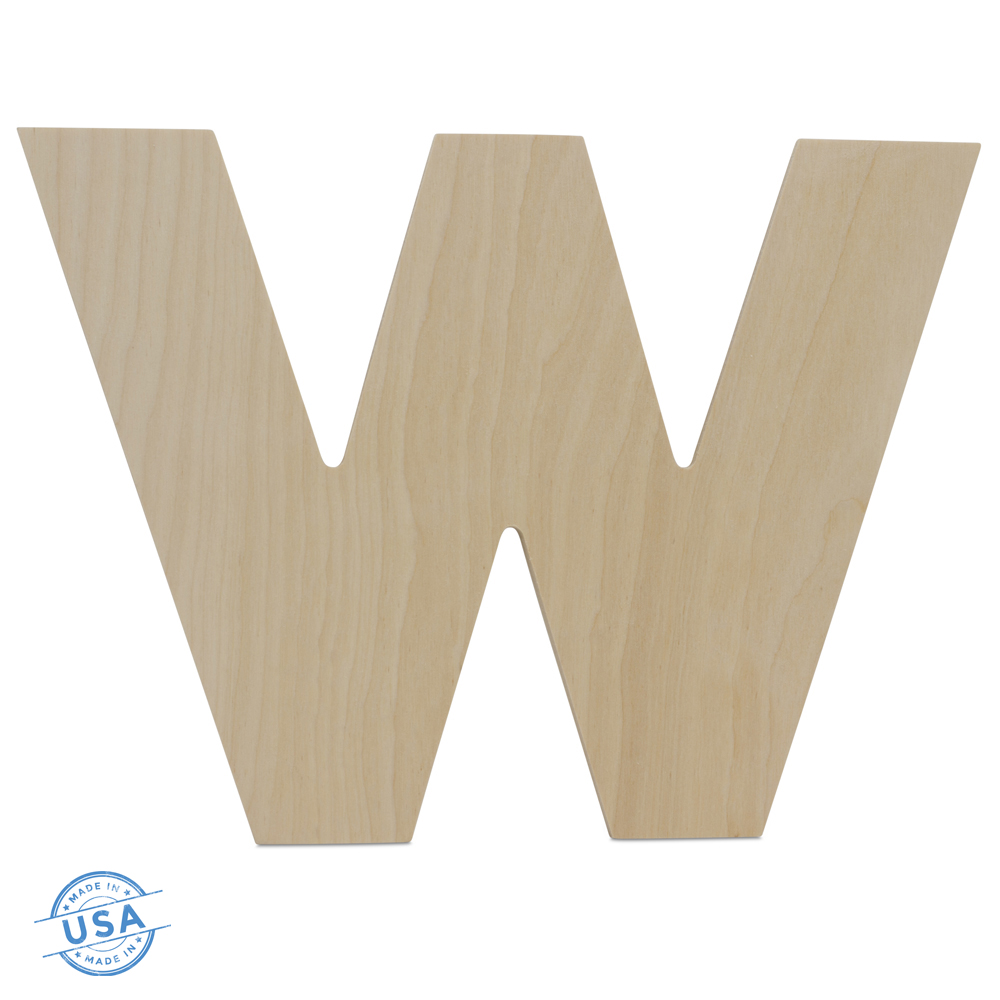 Wooden Letter W Cutouts 8", Pack of 5 Wooden Letters for Wall Decor ...