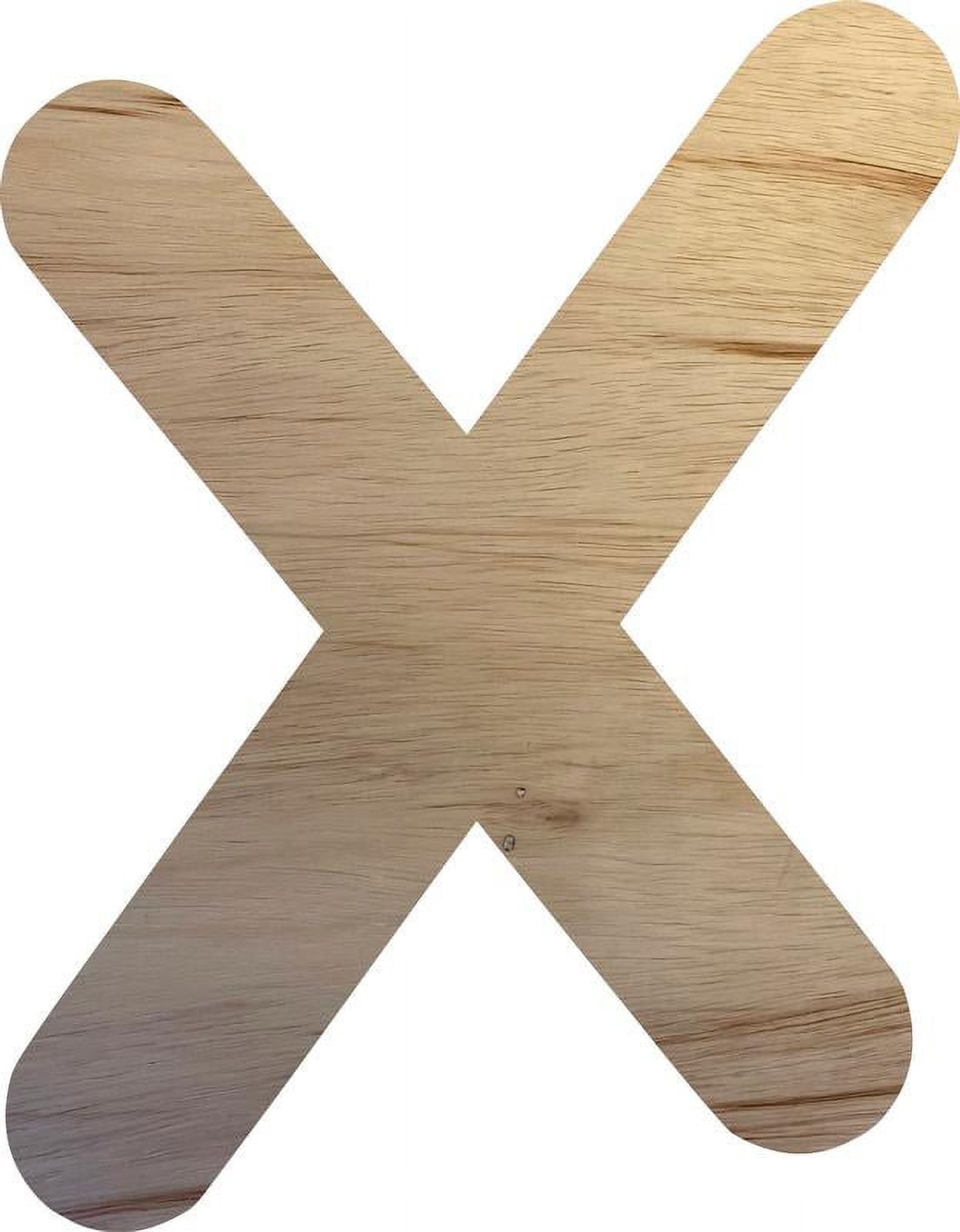 Wooden Letter X, Blank Craft Paintable 4'' Wall Hanging Wood Alphabet ...