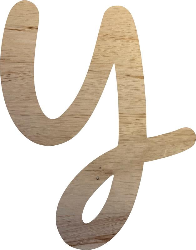 Wooden Letter Y Craft Project, 4'' Tall Small Unfinished Wood Alphabet ...