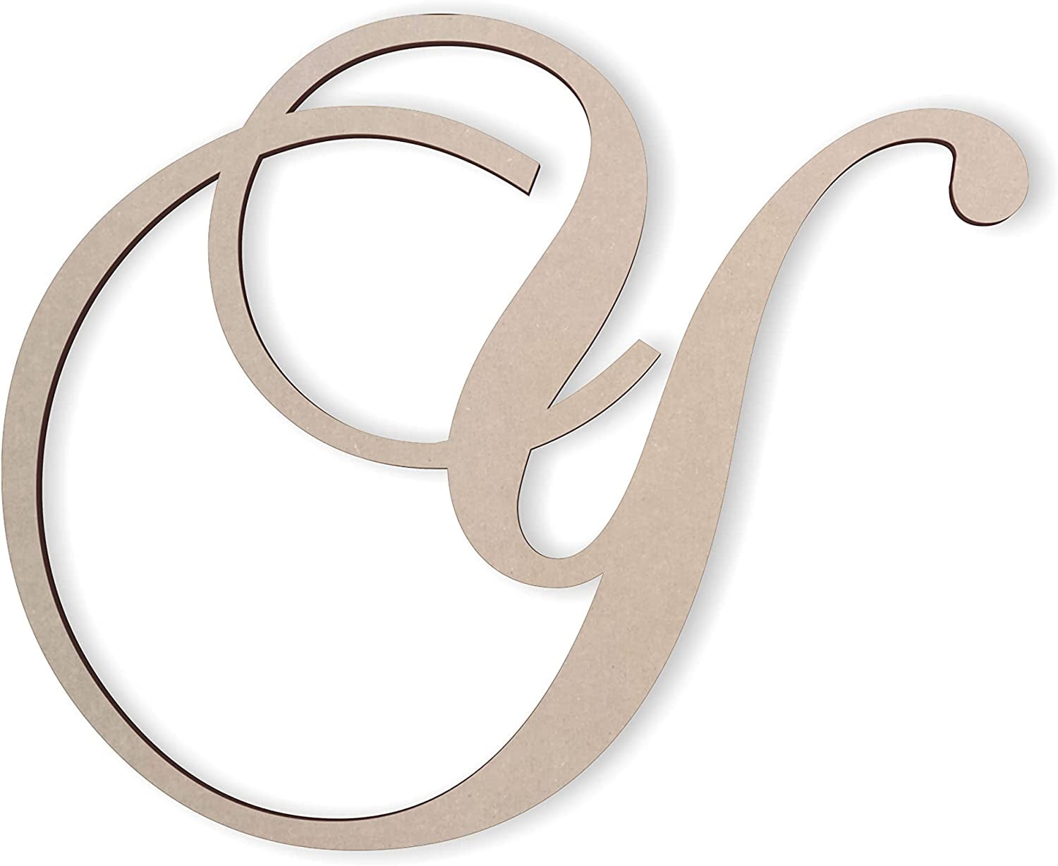 Wooden Letter Y, Wooden Wall Hanging, Large Wooden Letters, Cursive ...