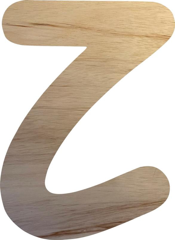 Wooden Letter Z, Blank Craft Paintable 22'' Wall Hanging Wood Alphabet ...