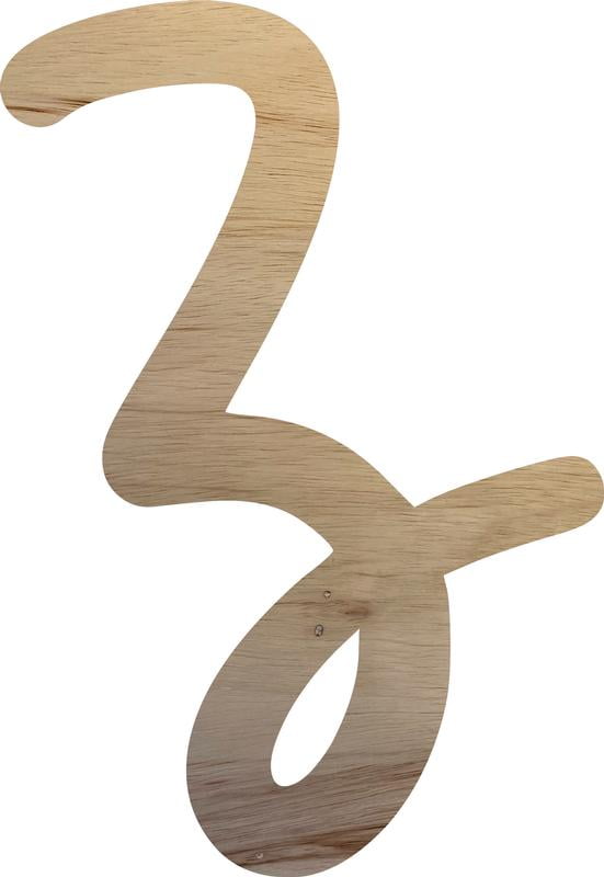 Wooden Letter Z Craft Project, 15'' Tall Small Unfinished Wood Alphabet ...