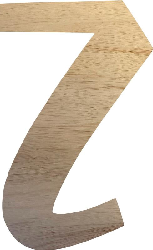 Wooden Letter (Z) Unfinished Craft, 3'' Tall Alphabet Wood Letter DIY ...