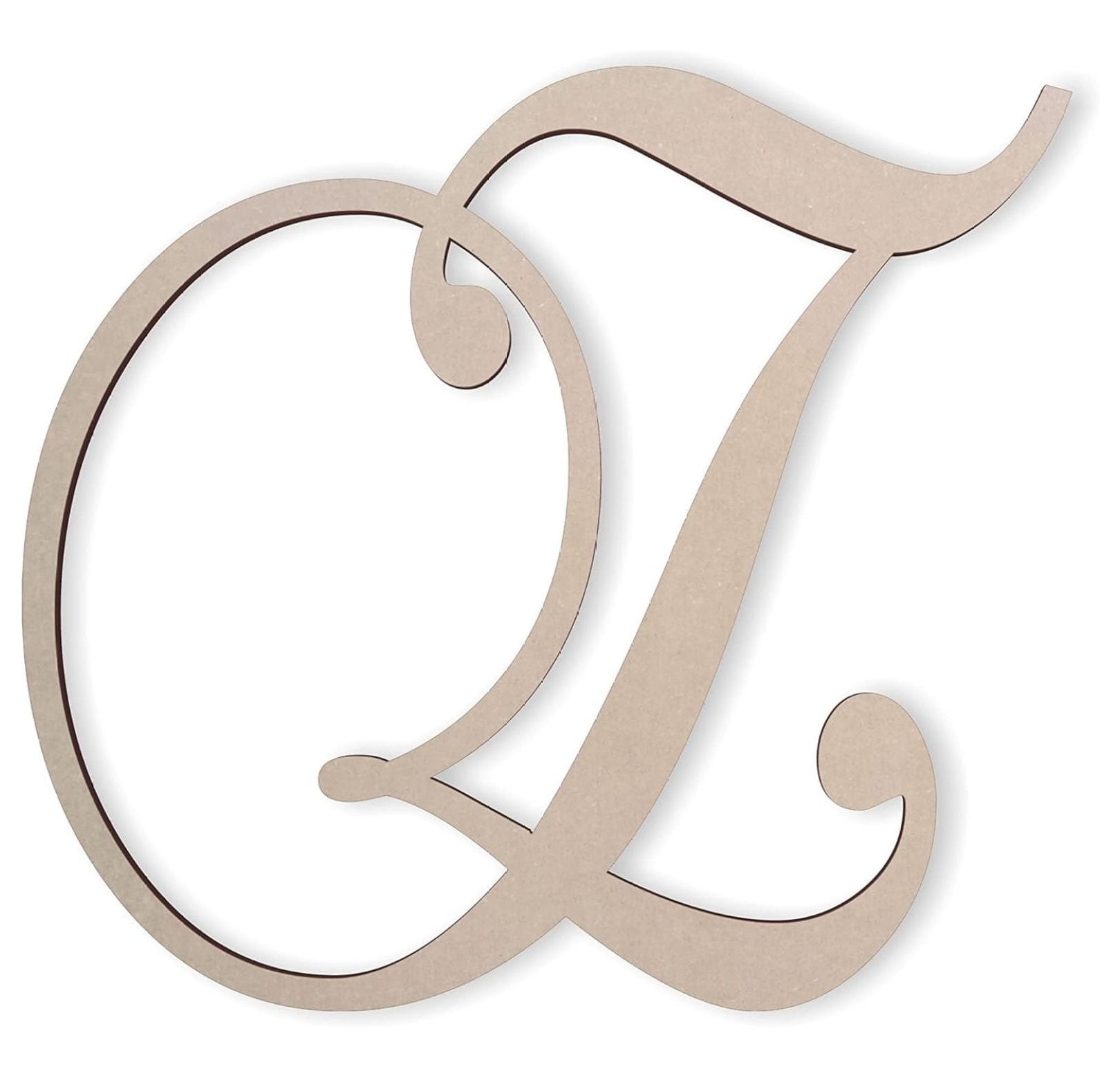 Wooden Letter Z, Wooden Wall Hanging, Large Wooden Letters, Cursive ...