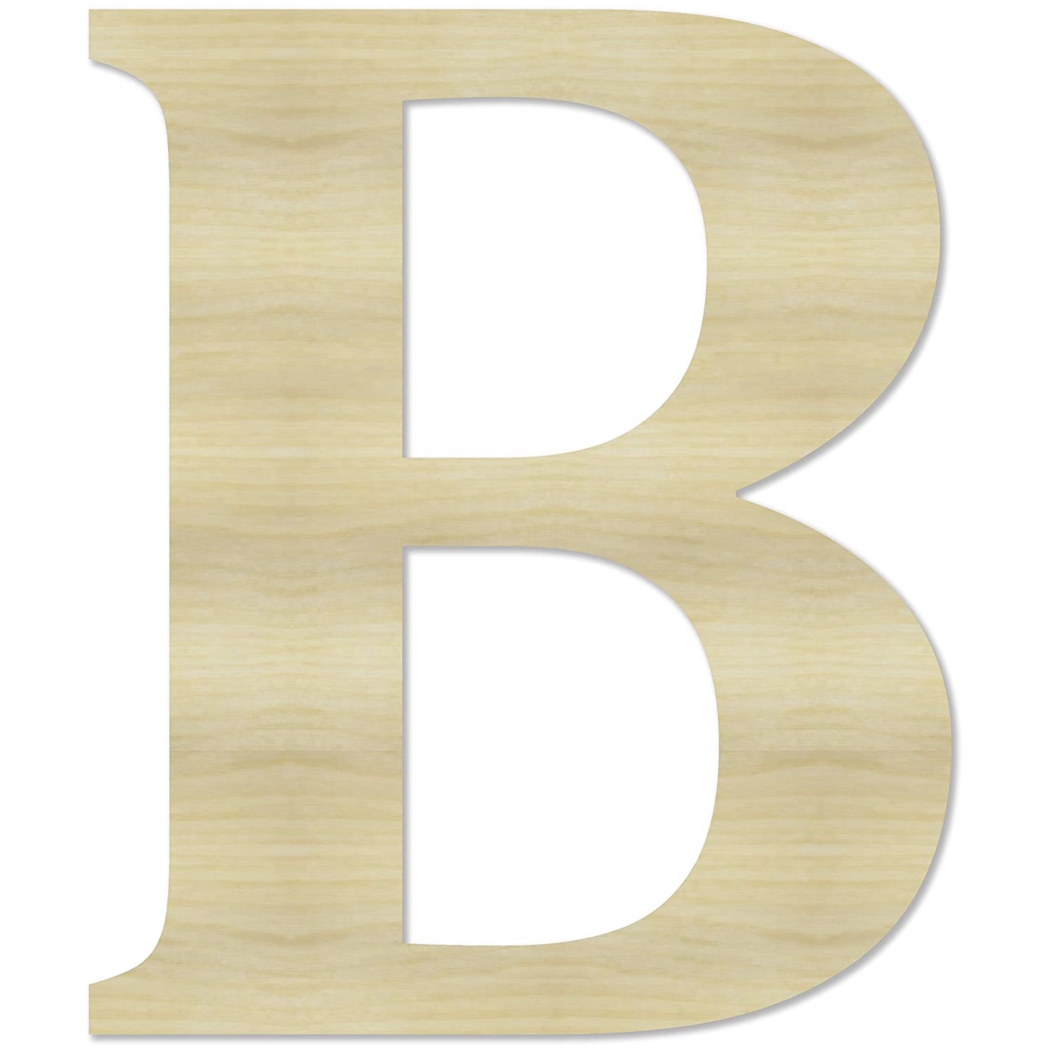 Wooden Letters & Numbers - Wooden Letter B - 4" Tall x 1/4" Thick ...