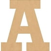 Wood Font Letters, Unfinished 5'' Tall Monotype E, DIY - Walmart.com