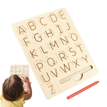 Coogam Wooden Alphabet Tracing Board, Double-Sided ABC Learning Toy for ...