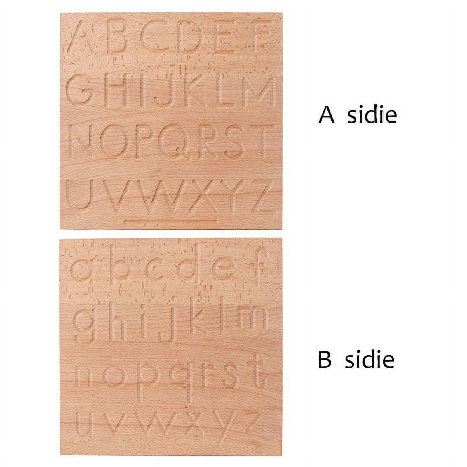 Wooden Letters Practicing Board, Double-Sided Alphabet Tracing Tool ...