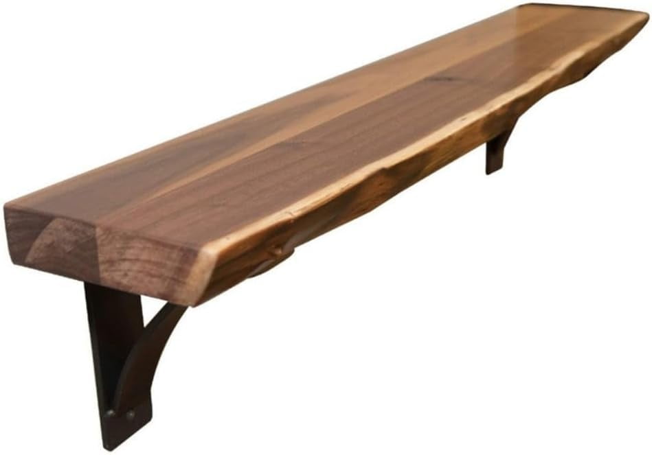 Wooden Live Edge Floating Shelves, Maple or Walnut Floating Shelves for ...