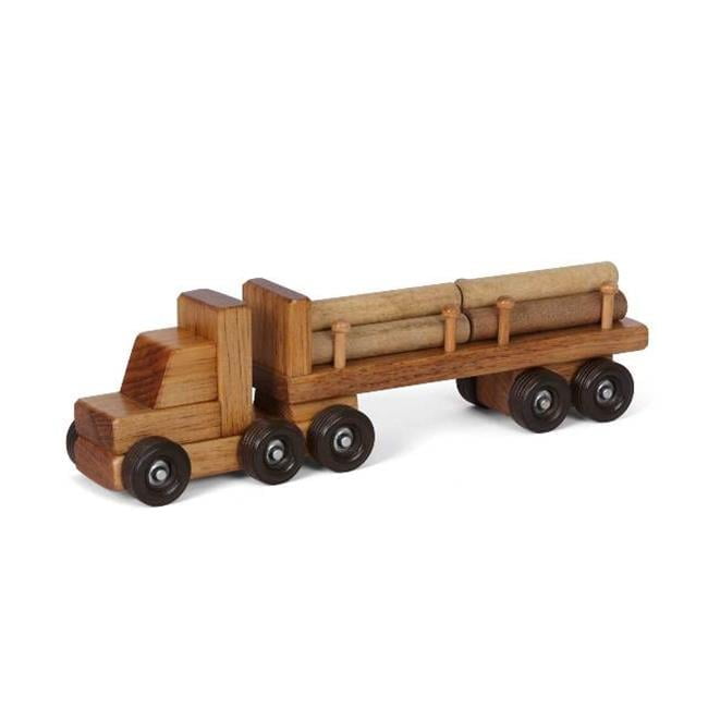 Wooden Log Truck Toy, Small - Harvest - Walmart.com
