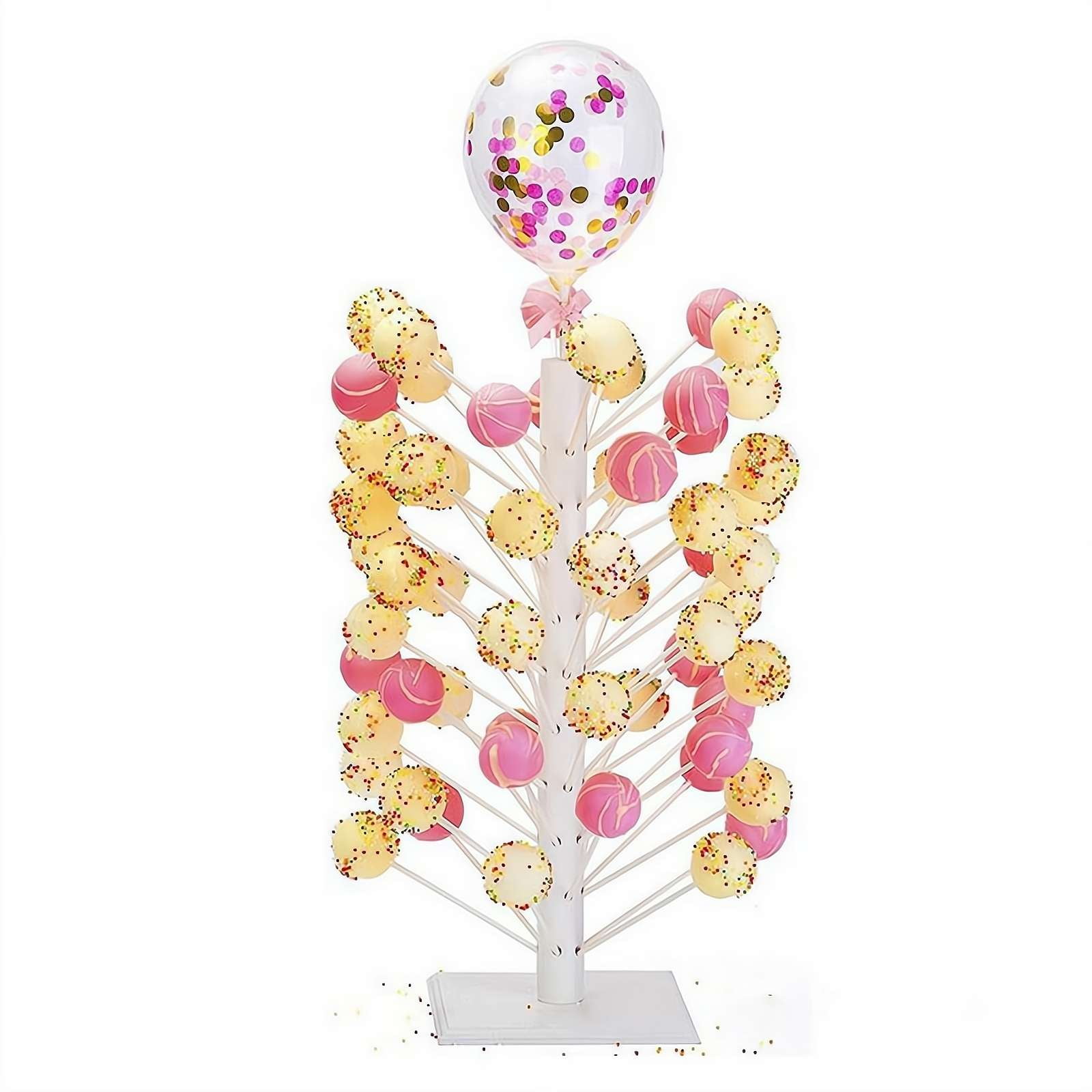 Wooden Lollipop Holder Stand Candy Table Display Wood Cake P-op Stand ...