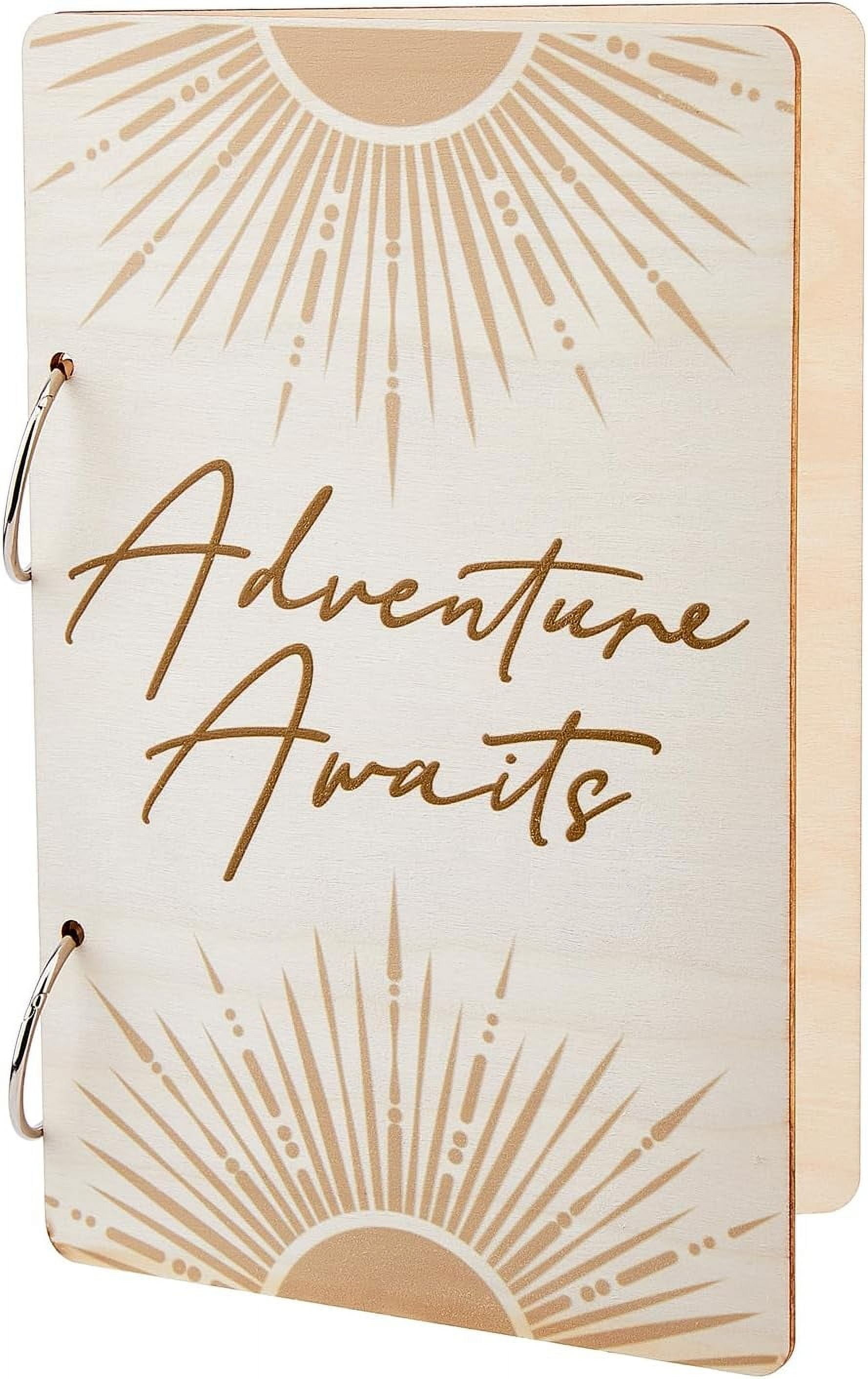 Wooden Loose Leaf Binder Adventure Awaits Greeting Card Postcard Photo ...