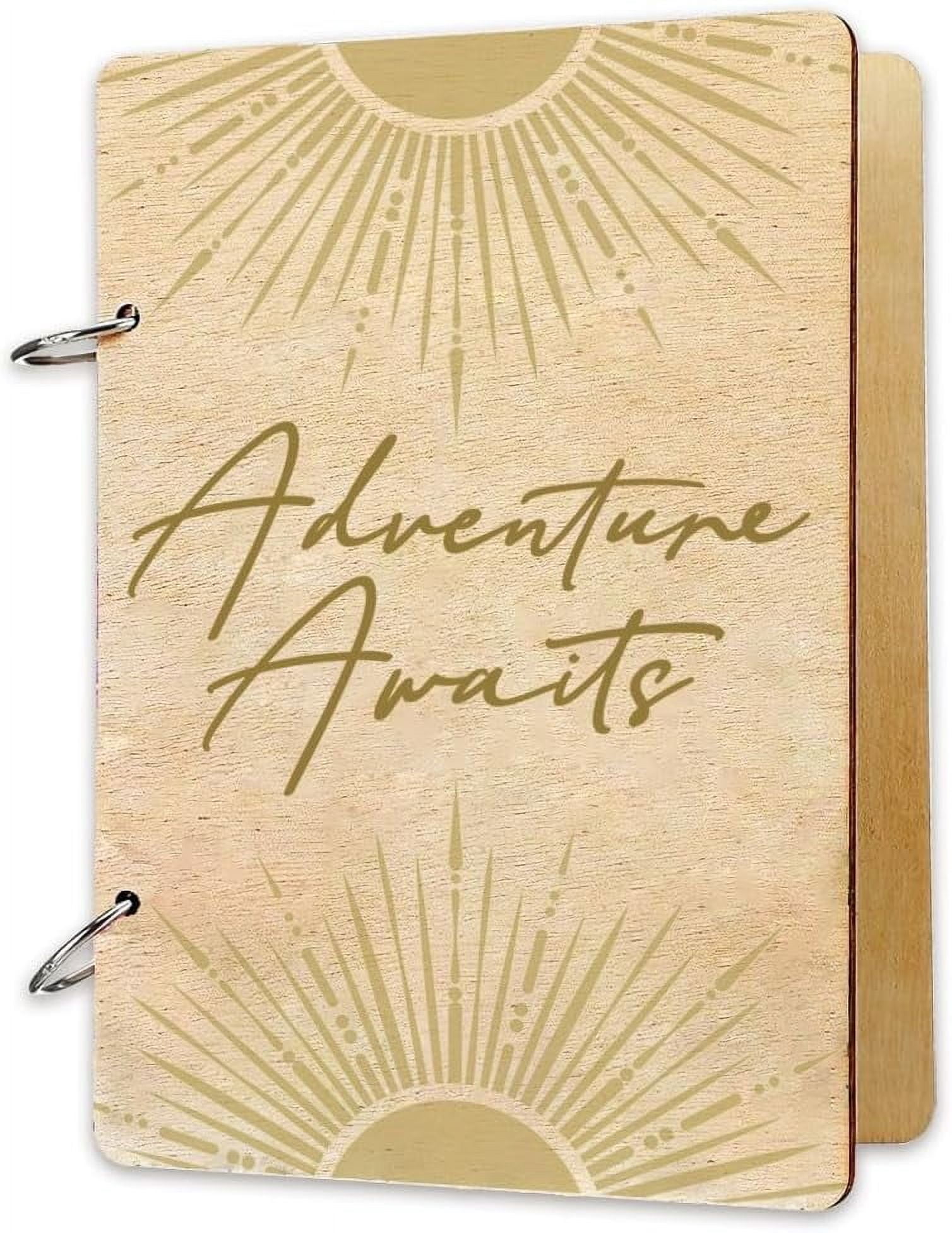 Wooden Loose Leaf Binder Adventure Awaits Greeting Card Postcard Photo ...