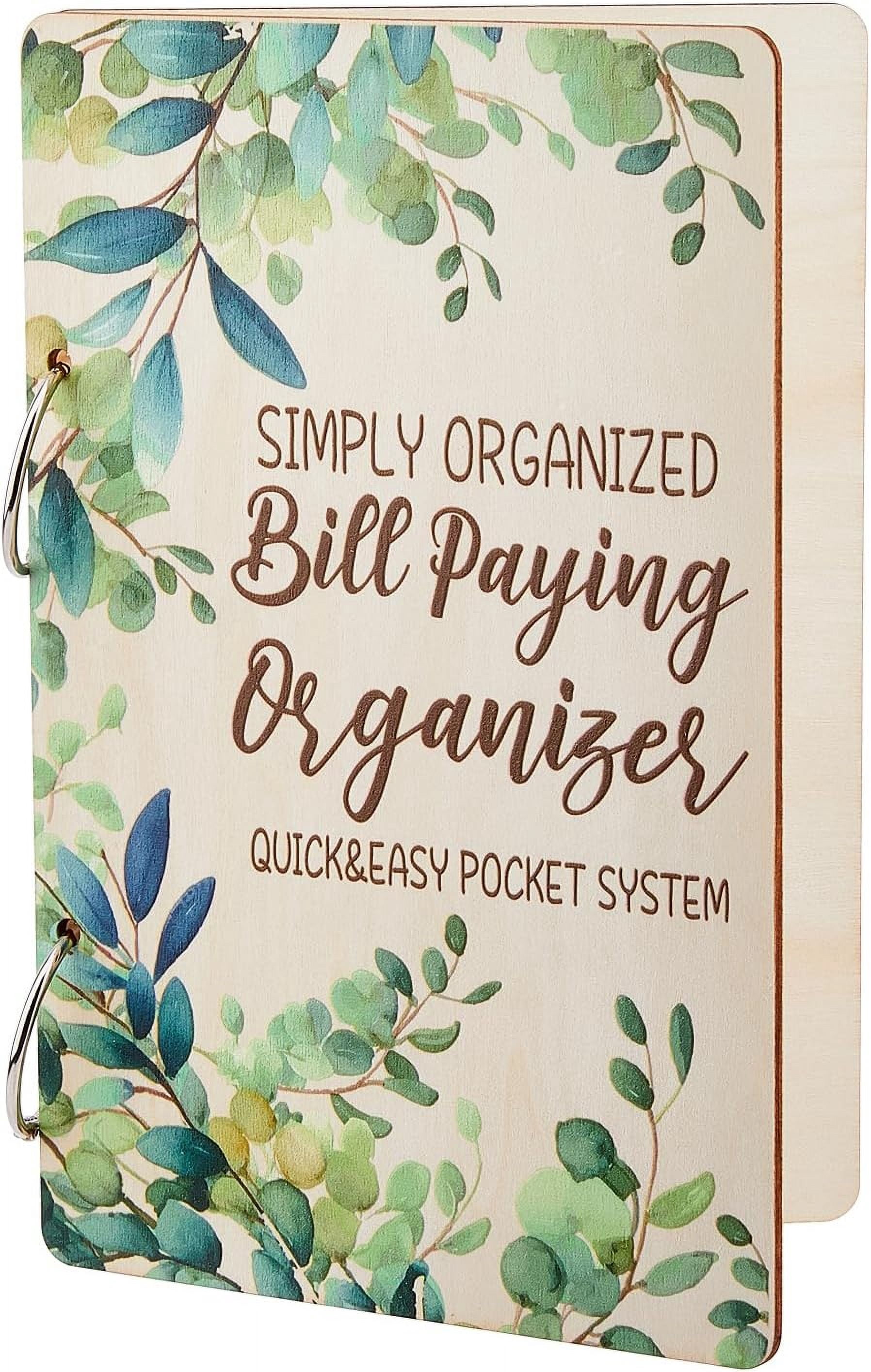 Wooden Loose Leaf Binder Bill Paying Organizer Greeting Card Postcard ...