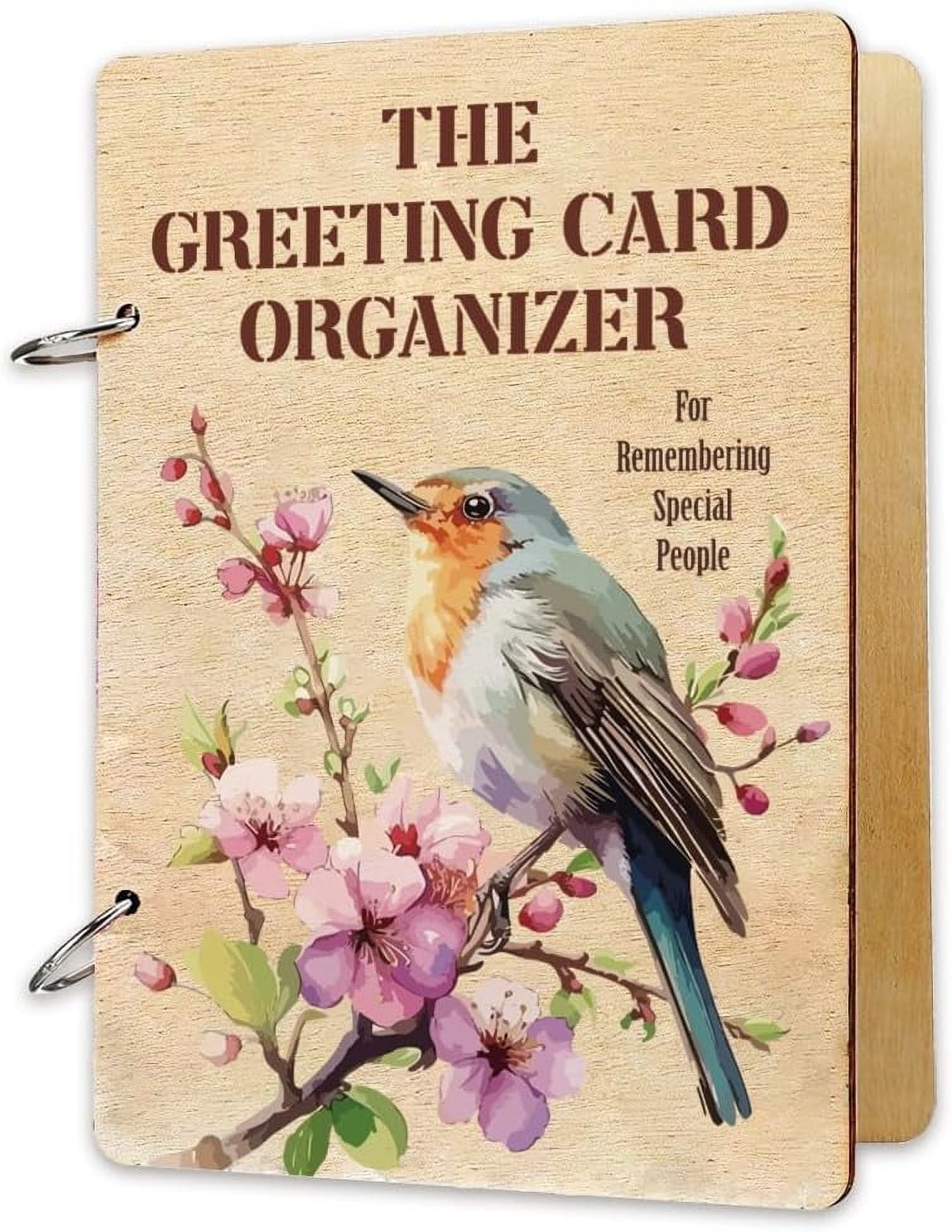 Wooden Loose Leaf Binder The Greeting Card Organizer Letter Postcard ...