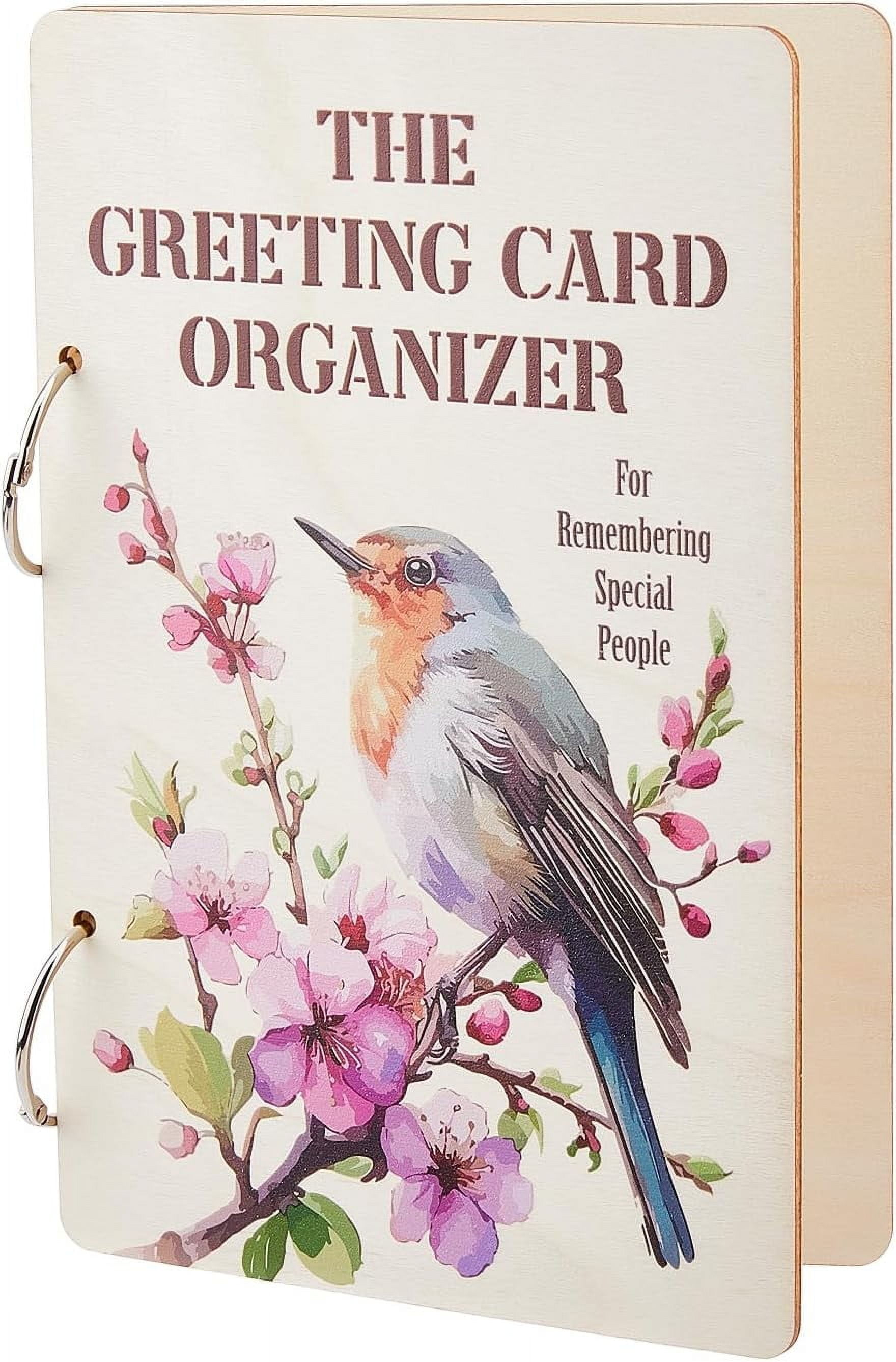 Wooden Loose Leaf Binder The Greeting Card Organizer Letter Postcard ...