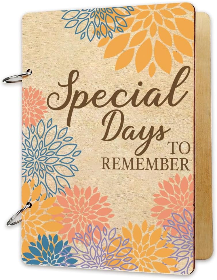 Wooden Loose Leaf Binder Greeting Card Postcard Photo Album 2-Rings ...