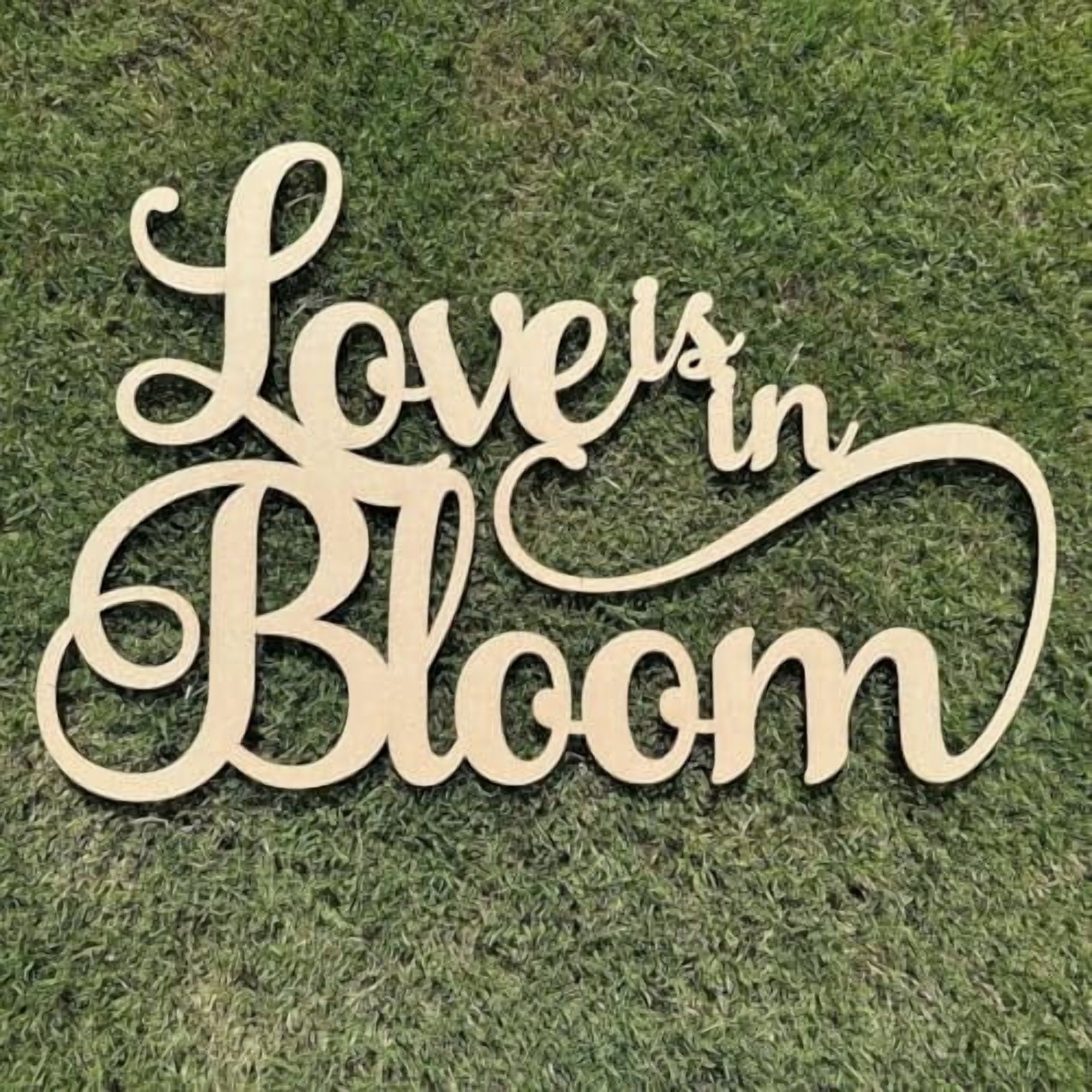 Wooden Love is in Bloom Sign for Backdrop, Bridal Shower Wedding ...