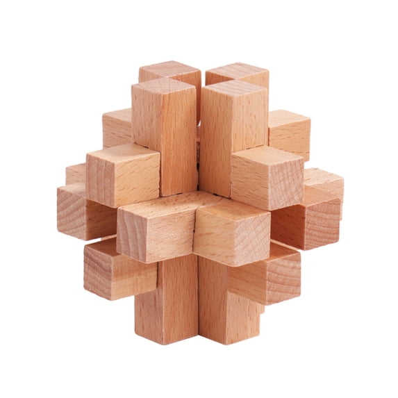 Wooden Kongming Lock, interlocking Mortise and Tenon Puzzle, Brain ...