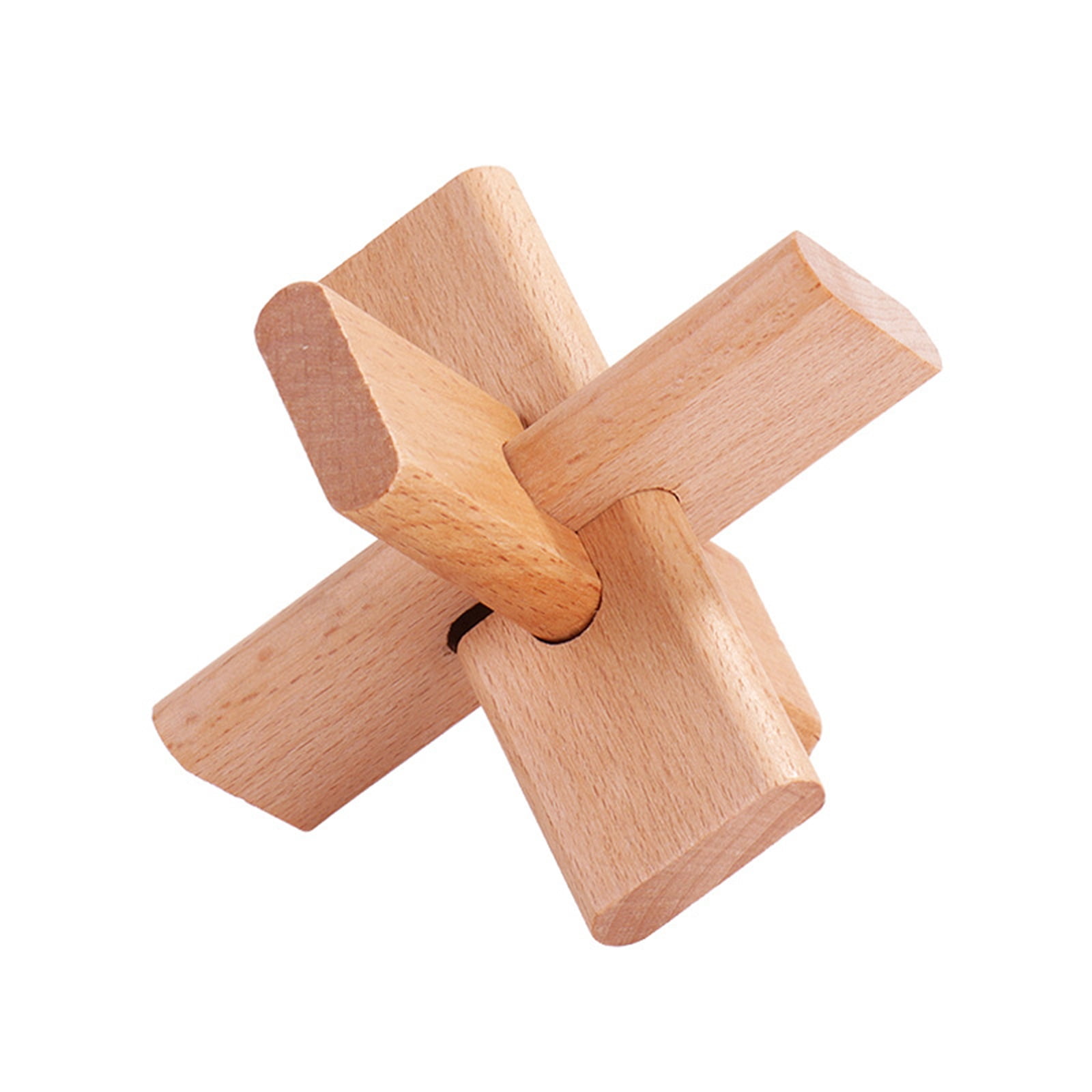 Wooden Luban Lock Brain Teaser Puzzle - Traditional Chinese Kongming ...