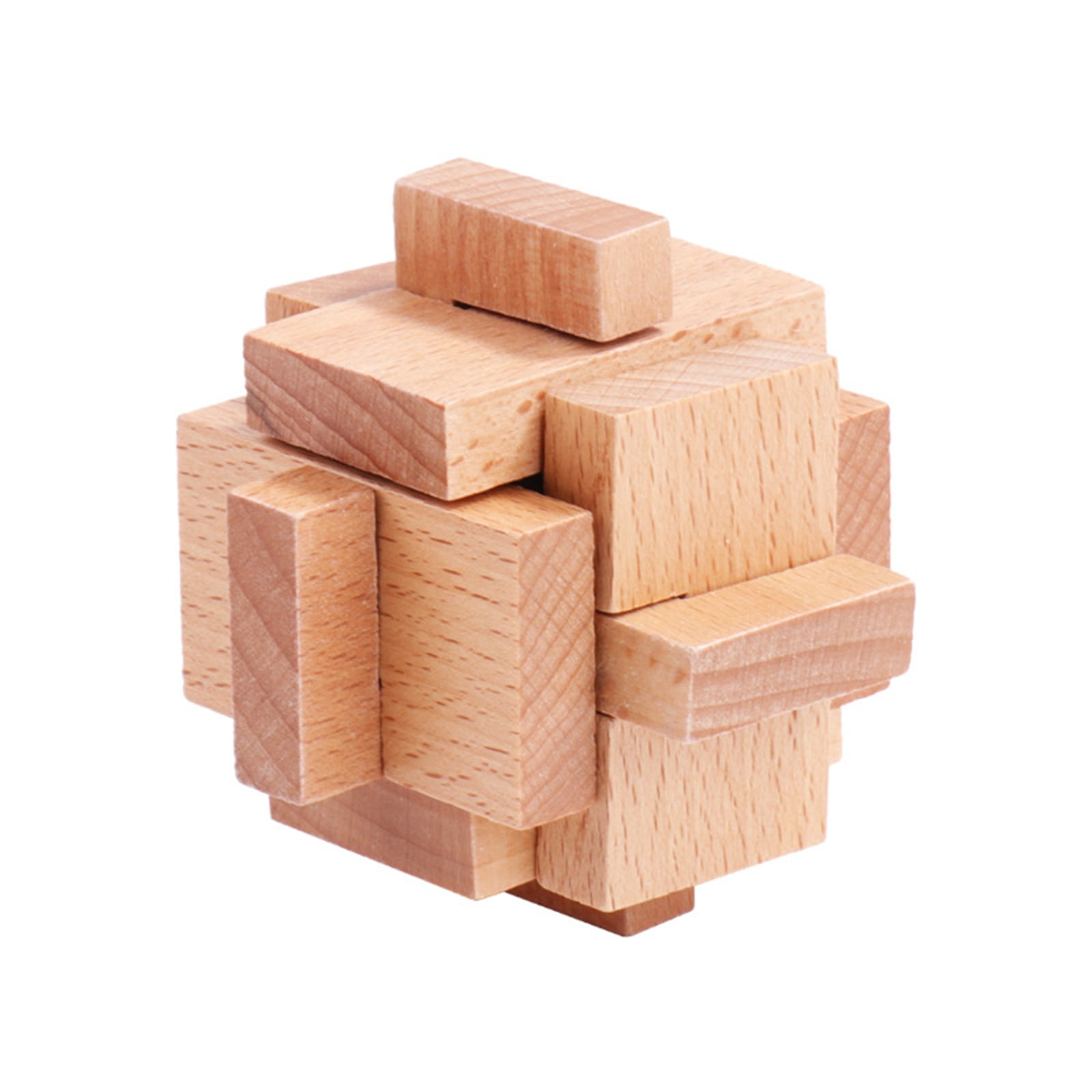 Wooden Luban Lock Puzzle - Brain Teaser With Traditional Mortise And ...
