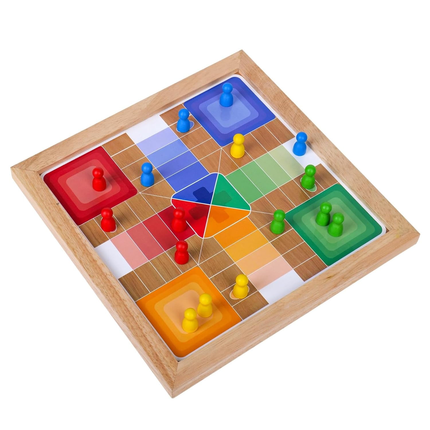 Wooden Ludo Wooden Pawns With Snake And Ladders | Interactive Ludo ...