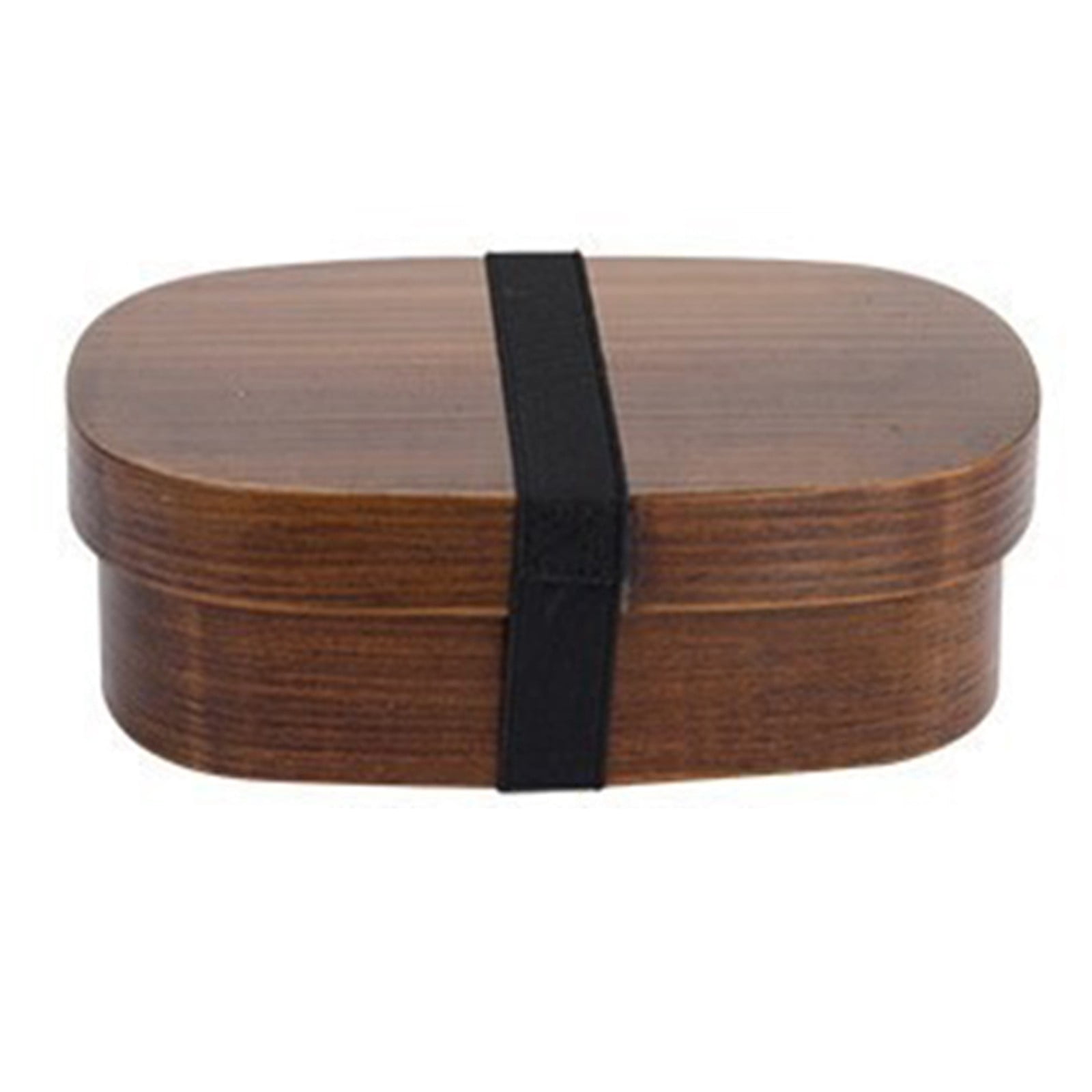 Wooden Lunch Box Food Container Portable Dinnerware Picnic Student ...