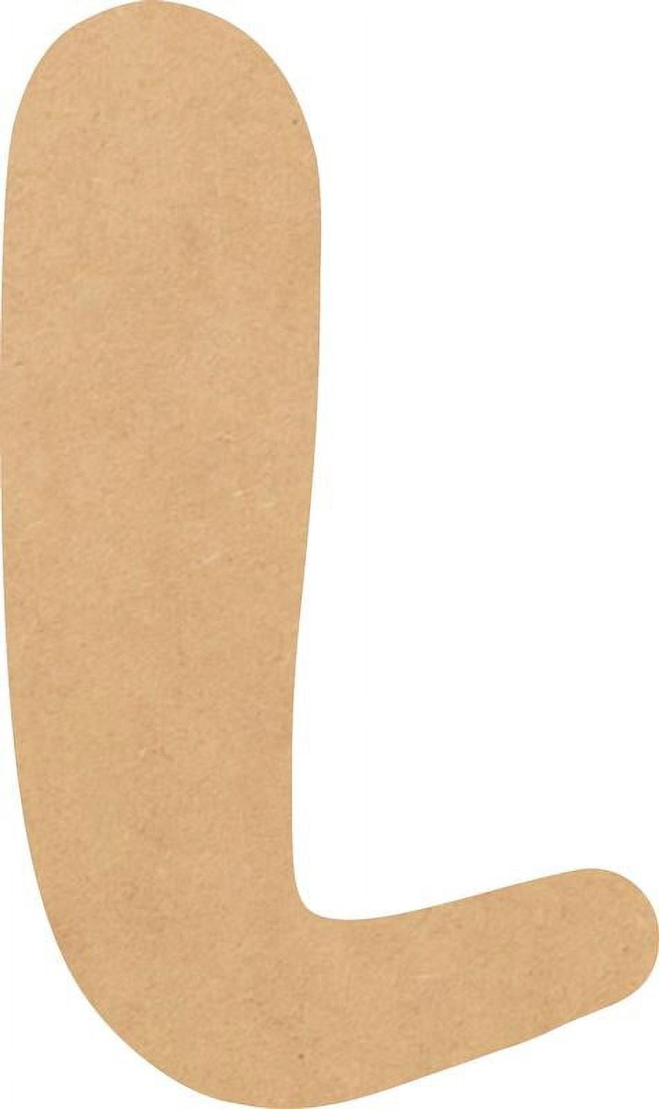 Wooden MDF Letter L Craft, Paintable 10'' Tall Paintable, DIY Bright ...