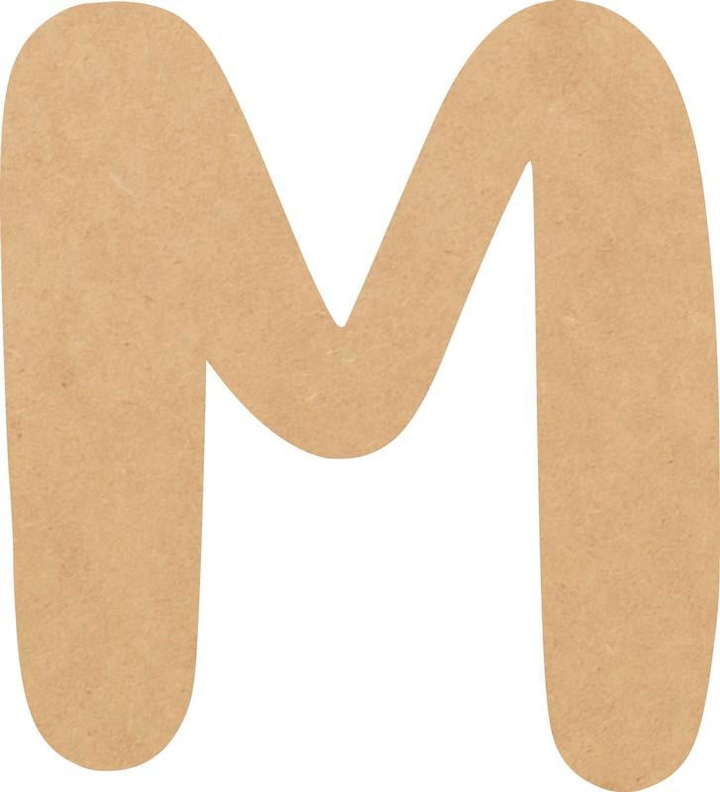 Wooden MDF Letter M Craft, Paintable 22'' Tall Paintable, DIY Bright ...