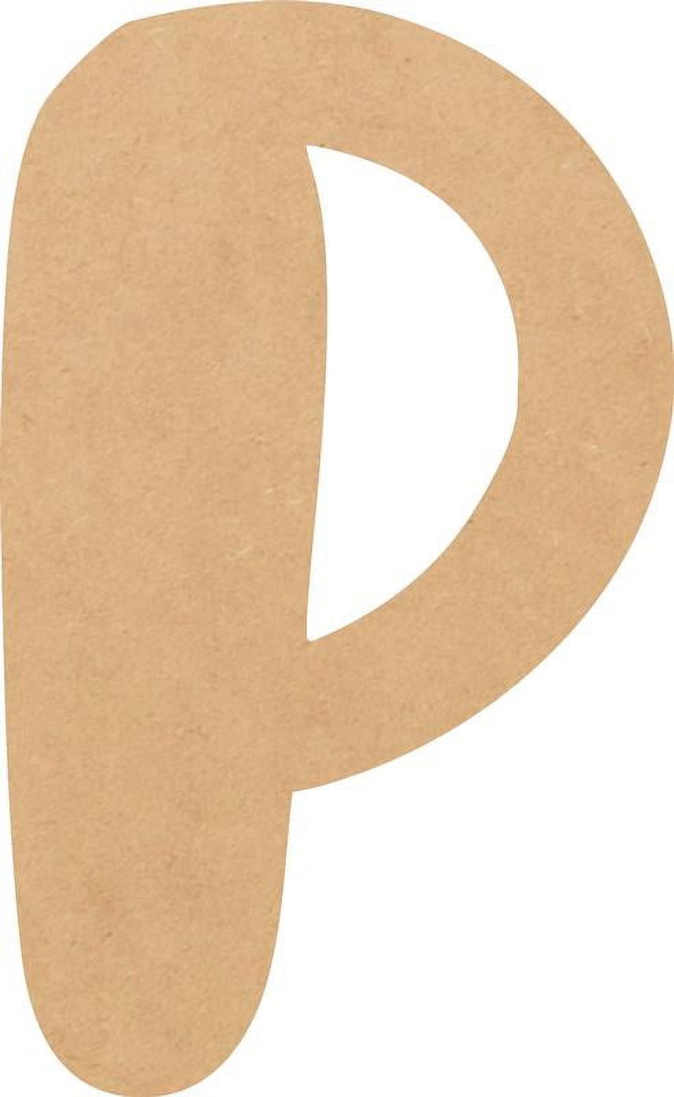 Wooden MDF Letter P Craft, Paintable 2'' Tall Paintable, DIY Bright ...