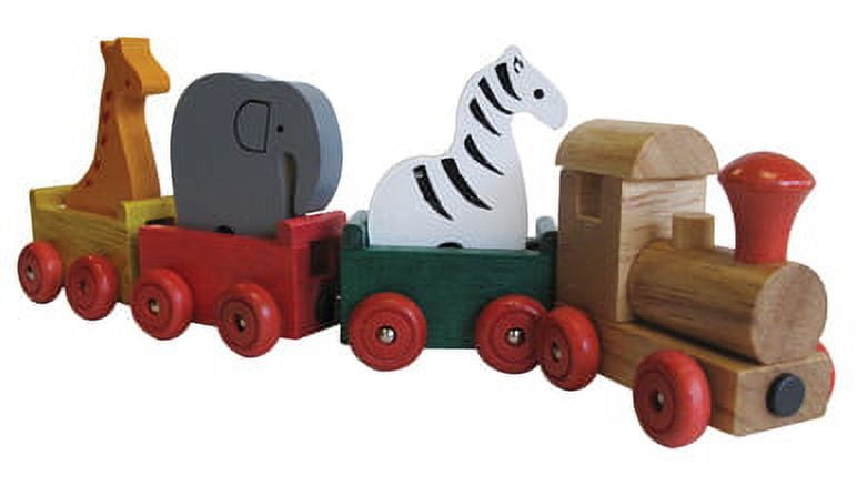 Wooden Magnetic Zoo Animal Train Set - Walmart.com