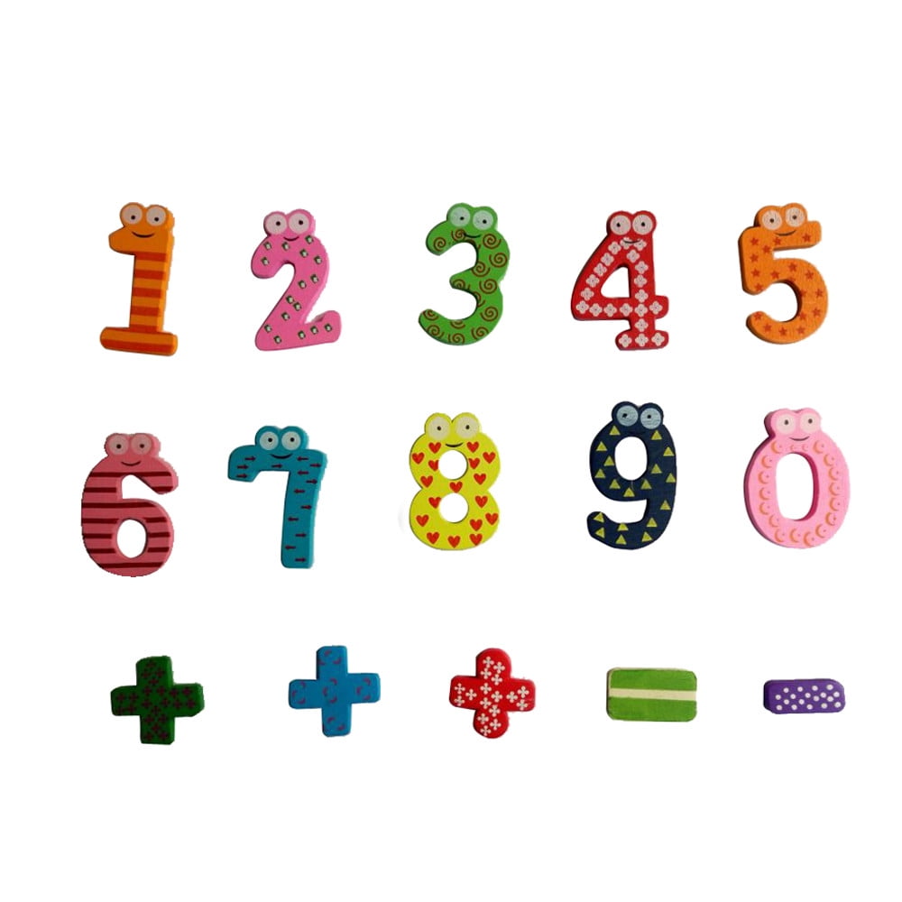 Wooden Magnets Fridge Numbers Large Cute Wood Magnetic Refrigerator ...