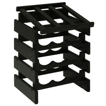Wooden Mallet 9 Bottle Dakota Wine Rack with Display Top - Black ...