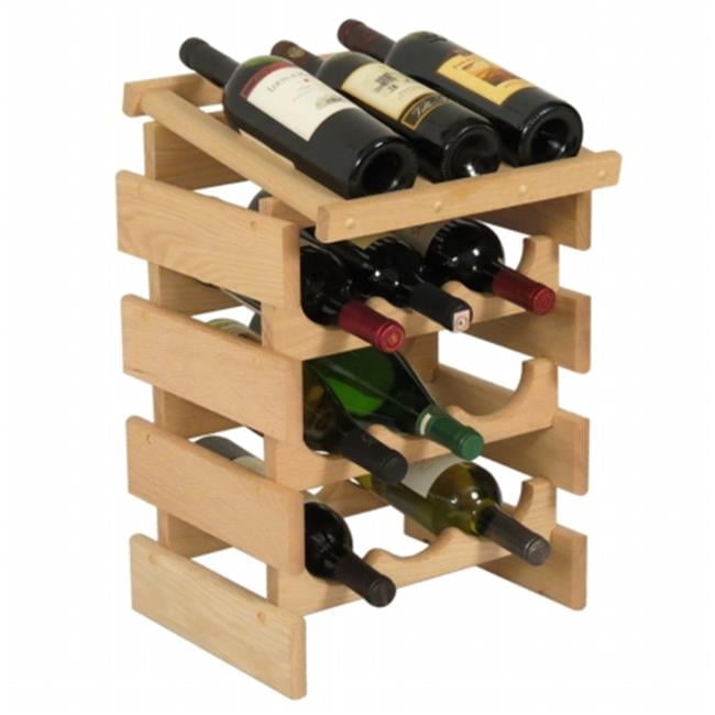Wooden Mallet 12 Bottle Dakota Wine Rack with Display Top - Unfinished ...