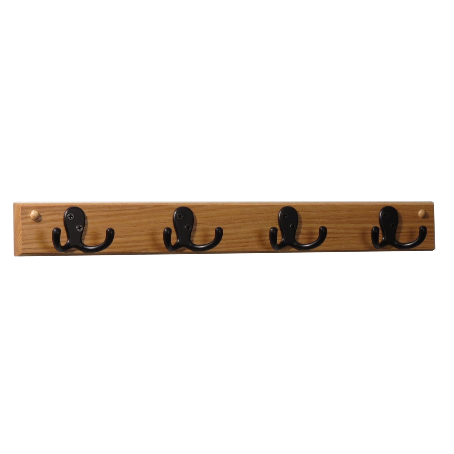 Wooden Mallet 4 Double Prong Hook Rail/Coat Rack - Walmart.com