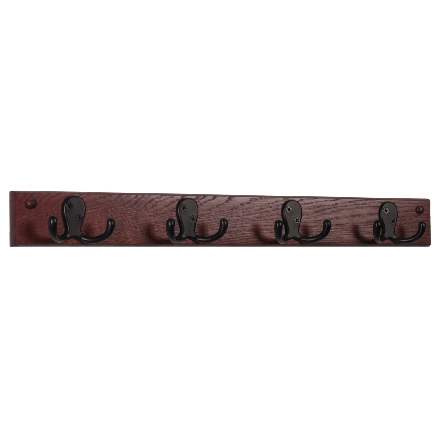 Wooden Mallet 4 Double Prong Hook Rail/Coat Rack - Walmart.com
