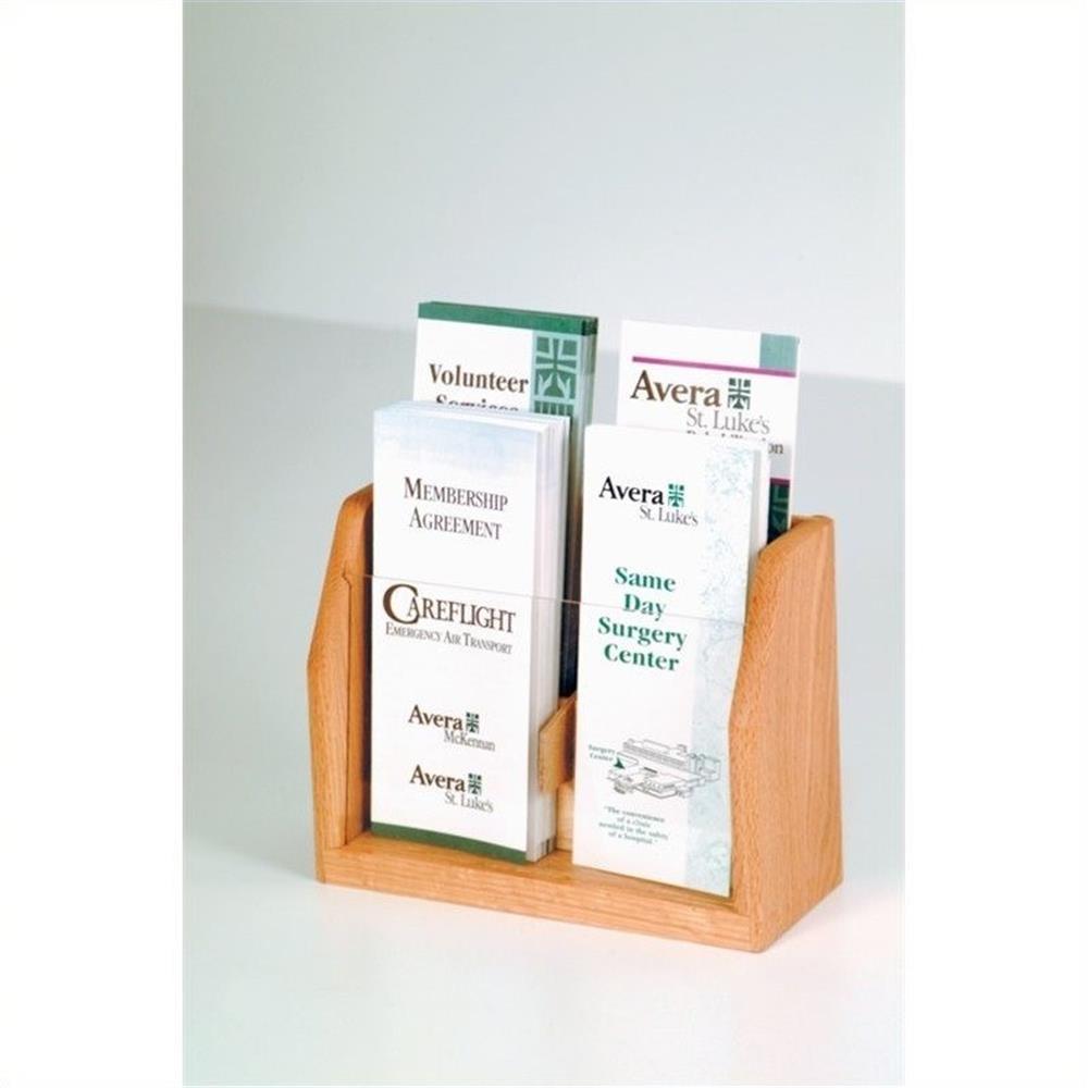Wooden Mallet 4 Pocket Brochure Display in Light Oak - Walmart.com