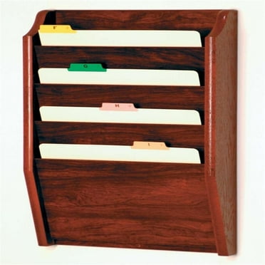 Wooden Mallet Stance 9 Pocket Wall Mounted Magazine Rack in Mahogany ...