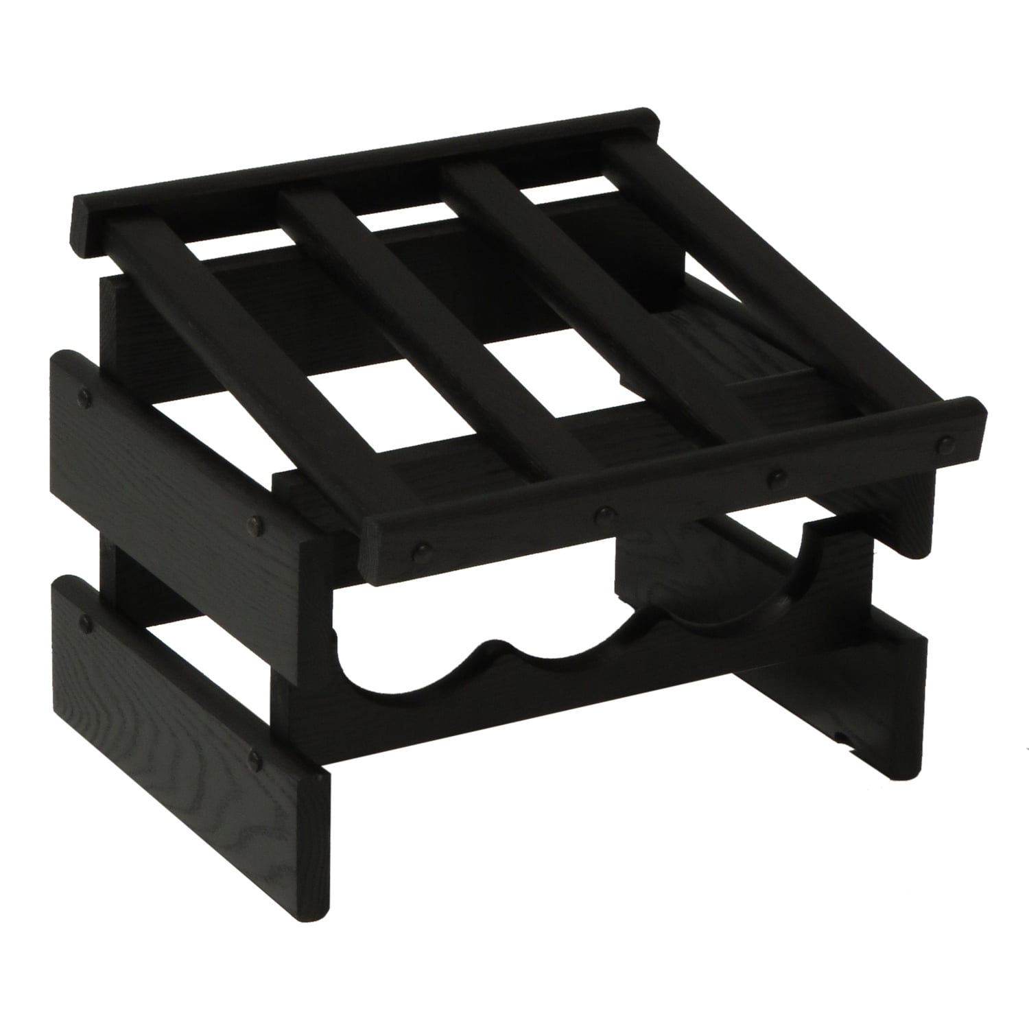 Wooden Mallet 6 Bottle Dakota Wine Rack with Display Top - Black ...