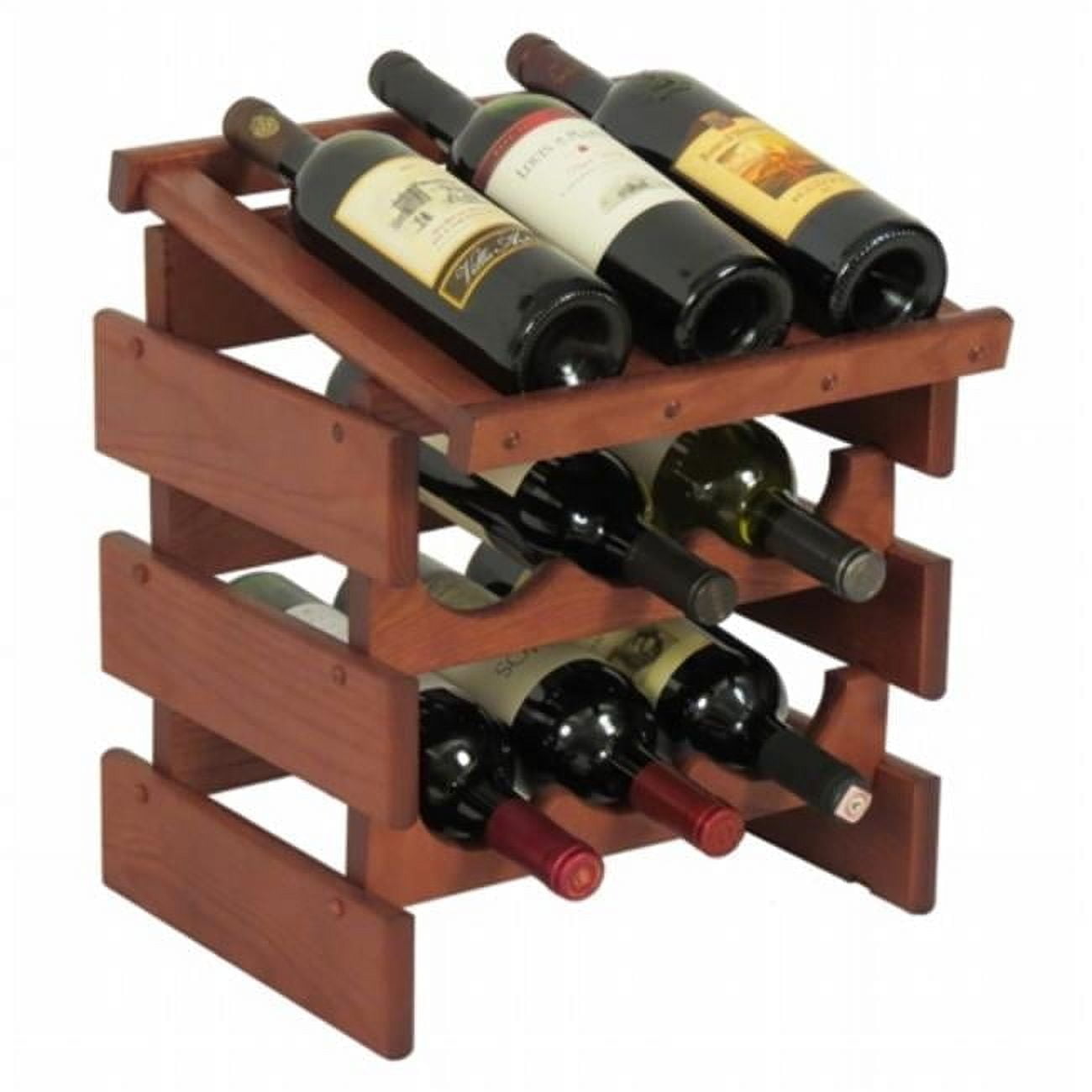 Wooden Mallet 9 Bottle Dakota Wine Rack with Display Top - Walmart.com