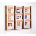 Wooden Mallet 9 Pocket Acrylic and Oak wall Display in Medium Oak ...