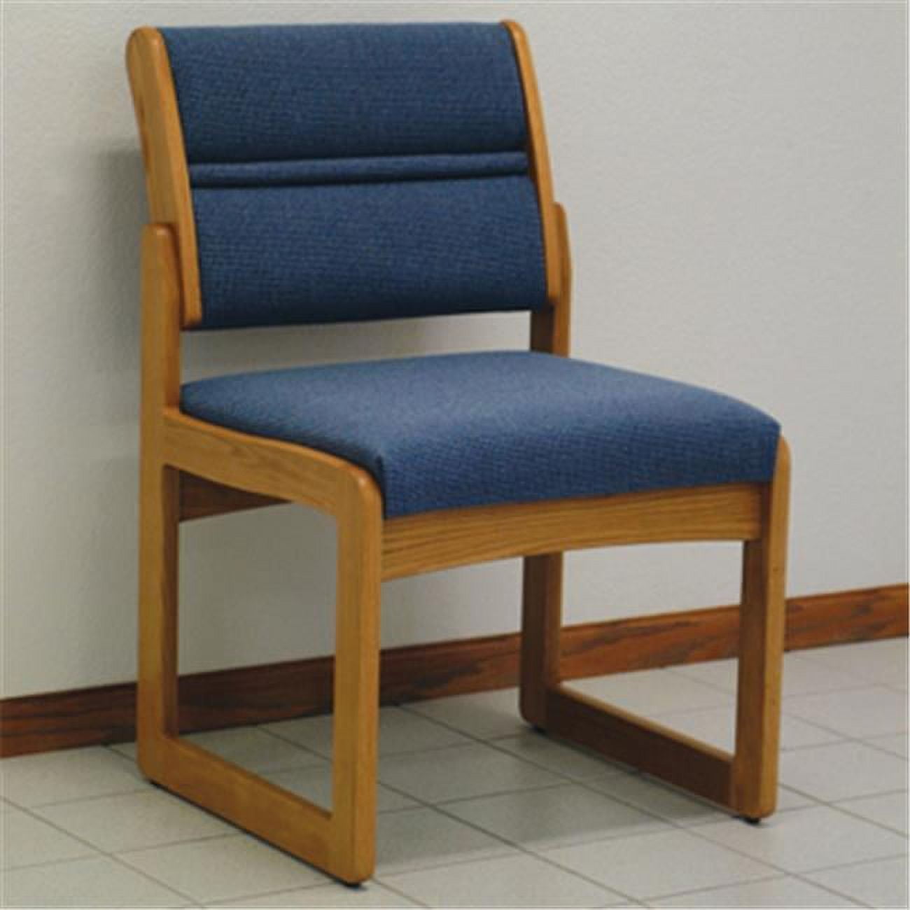 Wooden Mallet DW2-1MOPB Valley Armless Guest Chair in Medium Oak ...