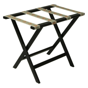 Heavy Duty 30" Extra Wide Luggage Rack - Walnut - Walmart.com