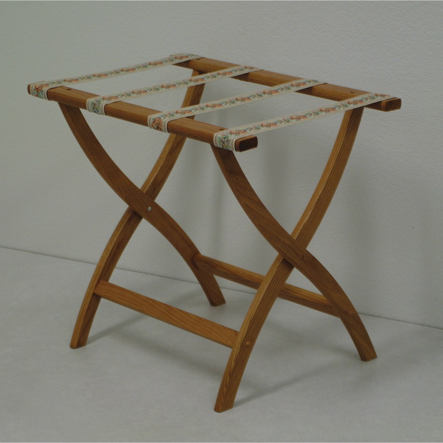Wooden Mallet LR2-MOTAP Designer Curve Leg Luggage Rack in Medium Oak ...