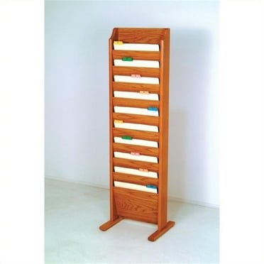 Wooden Mallet 10 Pocket Chart Holder in Medium Oak - Walmart.com