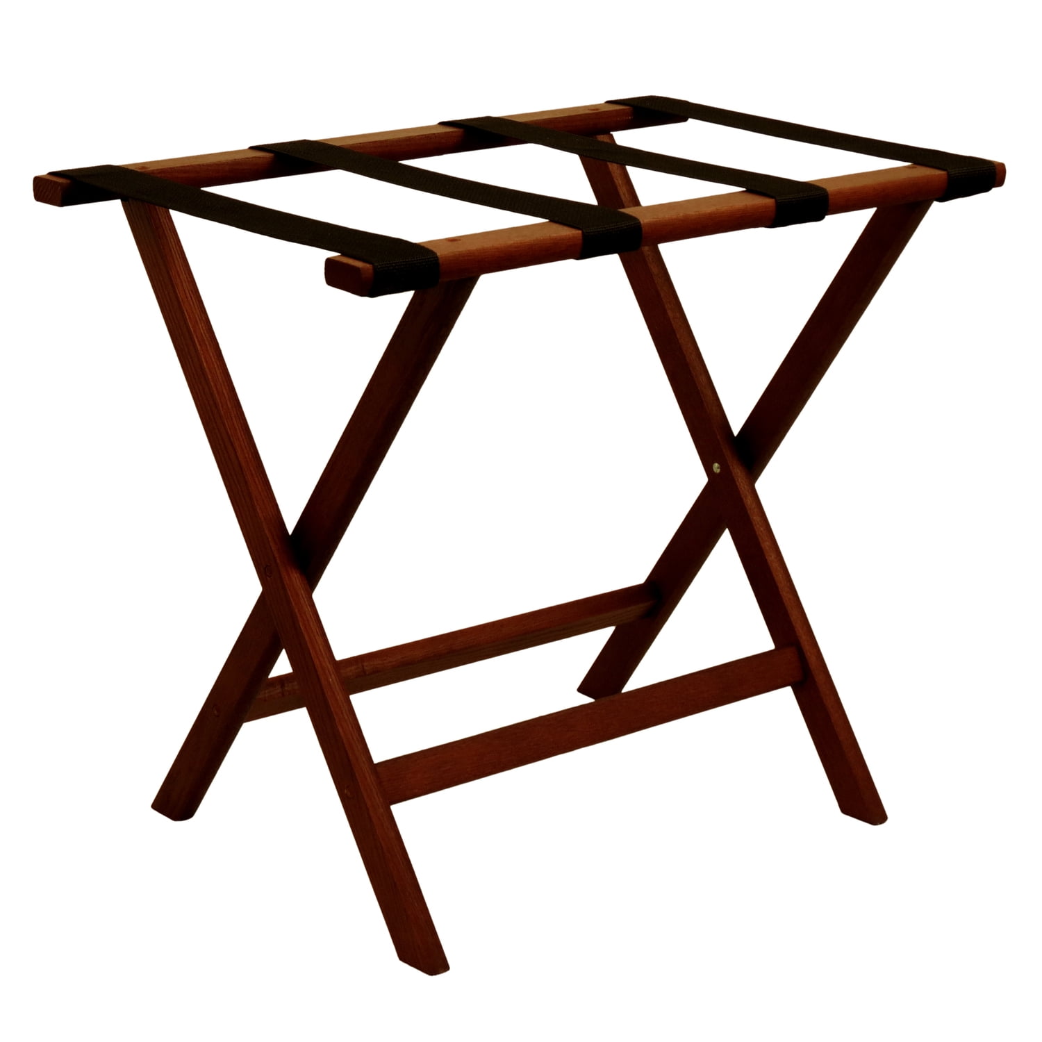 Wooden Mallet LR-MHBLK Deluxe Straight Leg Luggage Rack in Mahogany ...