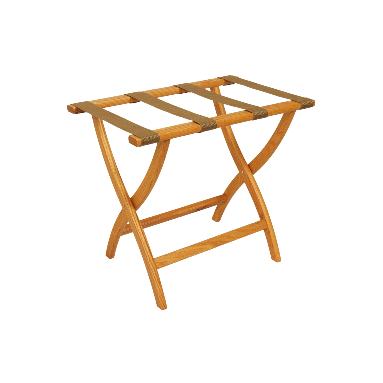 Wooden Mallet LR2-LOTAN Designer Curve Leg Luggage Rack in Light Oak ...