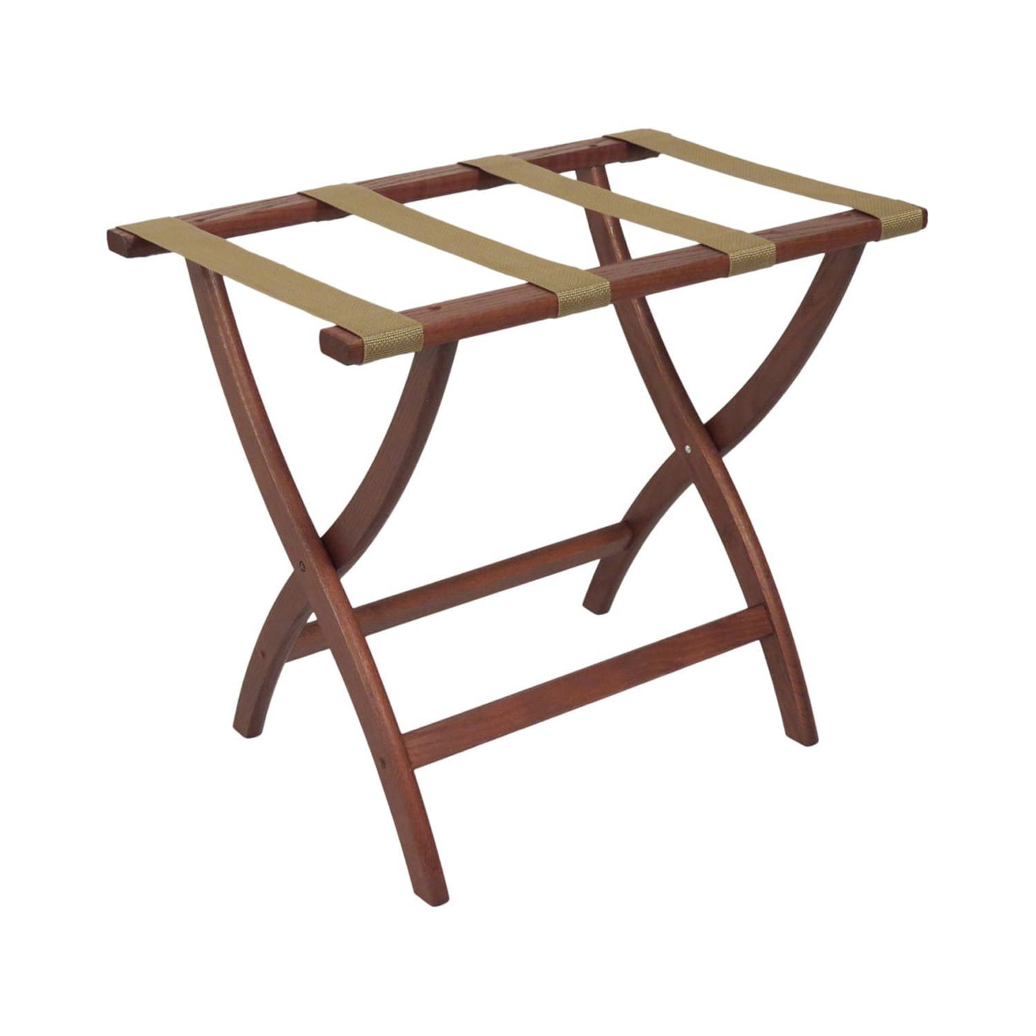 Wooden Mallet LR2-MHTAN Designer Curve Leg Luggage Rack in Mahogany ...