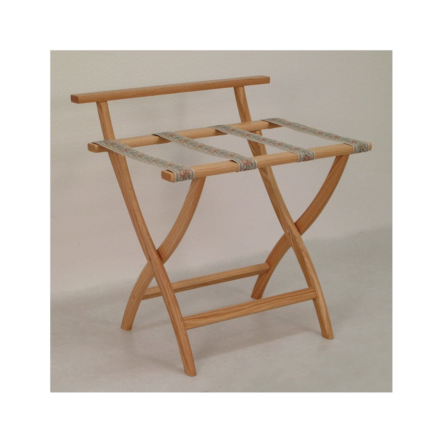 Wooden Mallet LR4-LOTAP WallSaver Luggage Rack in Light Oak with ...