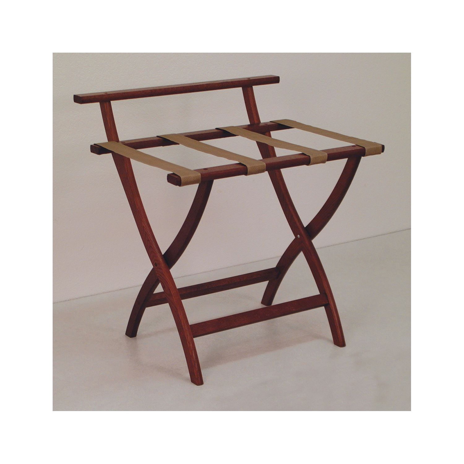 Free Shipping! Wooden Mallet WallSaver? Luggage Rack-Color:Tan,Finish ...